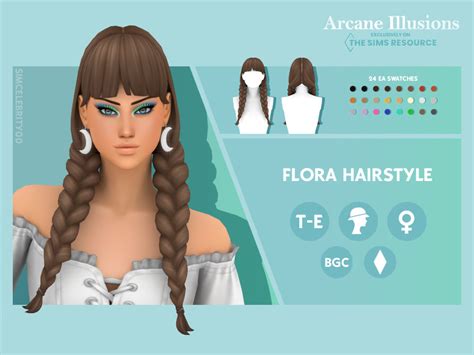 The Sims Resource Arcane Illusions Flora Hairstyle