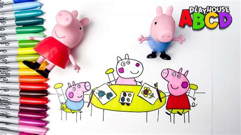 PEPPA PIG Dibuja Y Colorea A Peppa Pig Y Su Familia Dibujos