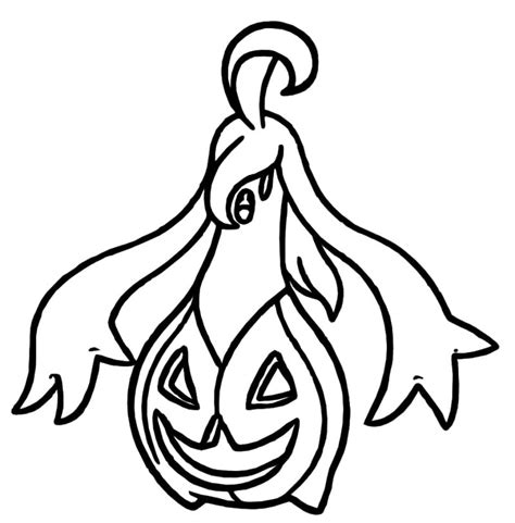 Gourgeist Gen 6 Pokemon Coloring Page Free Printable Coloring Pages