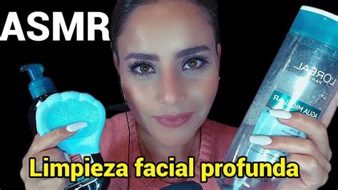 ASMR LIMPIEZA FACIAL RELAJANTE ROLEPLAY EN ESPAÑOL ASMR para
