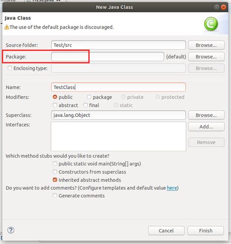 Java Using Java S Default Package In Eclipse