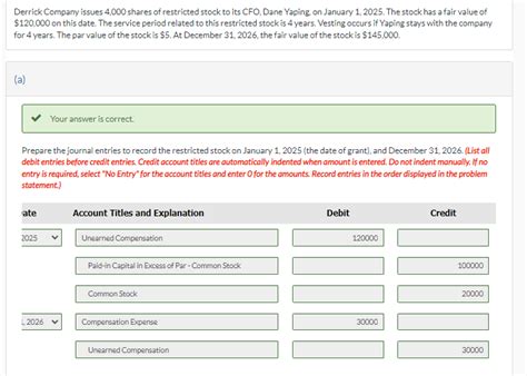Solved Derrick Company Issues Shares Of Restricted Chegg