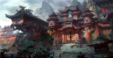 奇幻古风建筑游戏场景原画图片免费下载 PNG素材 编号vo9ij4po6 图精灵