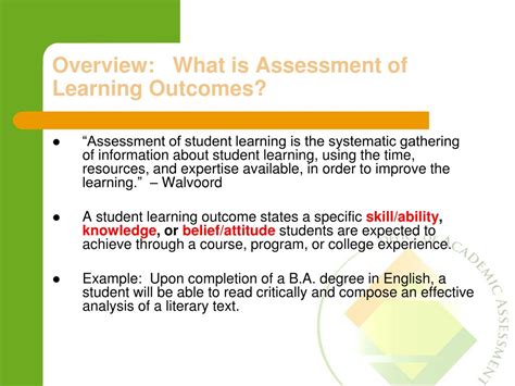 PPT Assessing Essential Learning Outcomes With The VALUE
