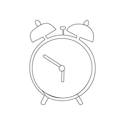 Ilustración vectorial de icono de reloj de dibujo continuo de una línea
