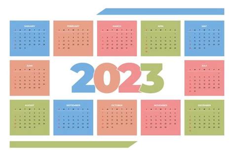 Calendario Editable 2023 Vectores Iconos Gráficos y Fondos para