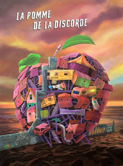 La pomme de la discorde acrílico sobre tela 92 x 65 cm 2022