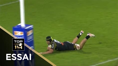 TOP 14 Essai de Grégory ALLDRITT SR Clermont La Rochelle J26