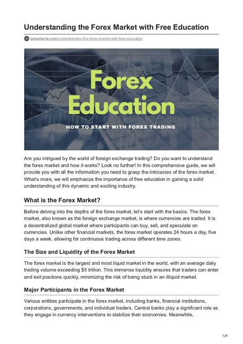 Calaméo Understanding The Forex Market With Free Education