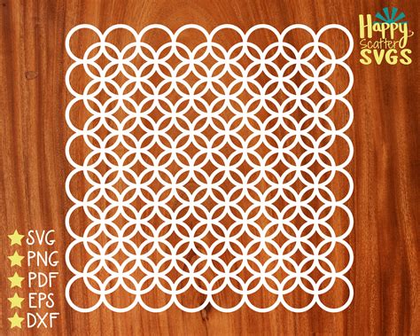 Circles On Circles Lattice Svg Lace Svg Trellis Svg Lace Pattern Cut