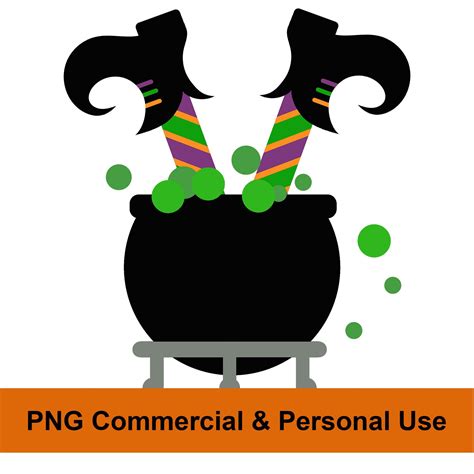 Witch Legs Witches Legs In Cauldron Graphic PNG Halloween Clipart Witch