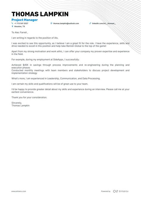 Real Ats Cover Letter Example For 2024