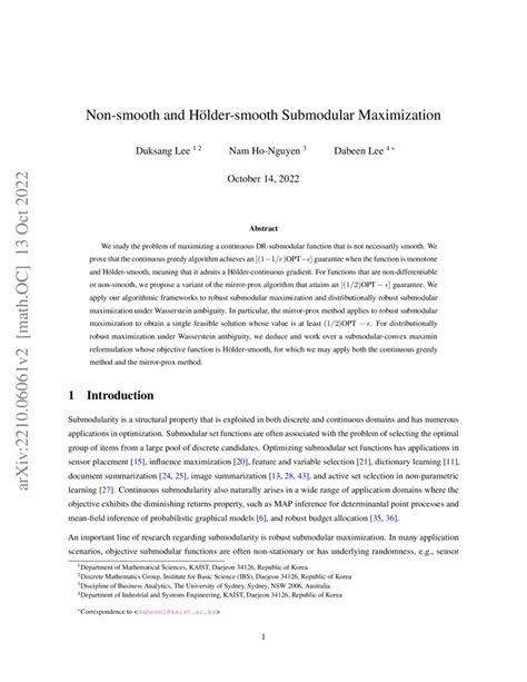 non smooth and hölder smooth submodular maximization deepai