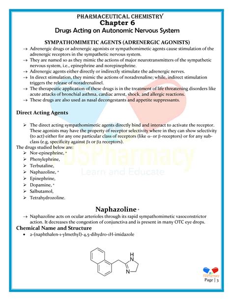 Solution Pharmaceutical Chemistry Chapter Drugs Acting On Autonomic