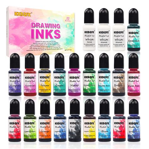 Buy HXDZFX Alcohol Ink Set 22 Vibrant Colors High Concentrated
