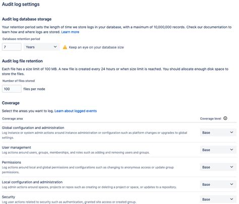 view and configure the audit log bitbucket data center 8 19 atlassian documentation