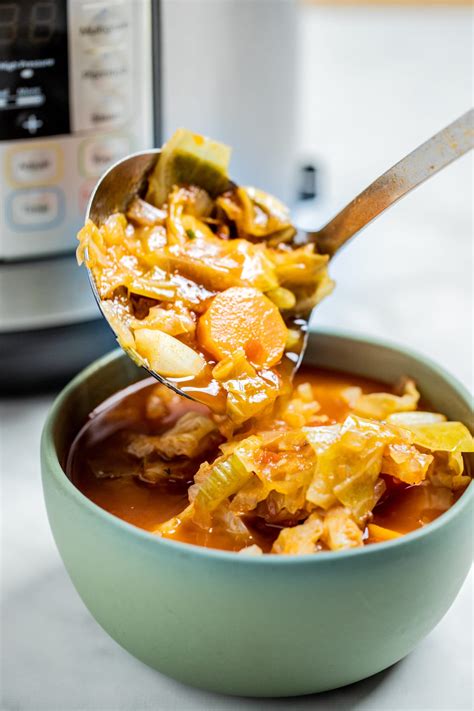 Instant Pot Cabbage Soup • Dishing Delish