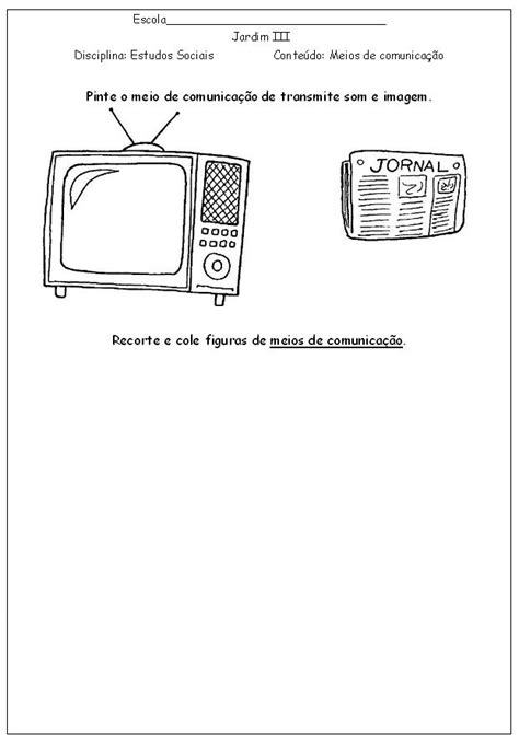 Meios de Comunicação Atividades Educativas