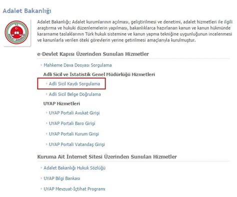 E Devlet Sabıka Kaydı Sorgulama Sözcü
