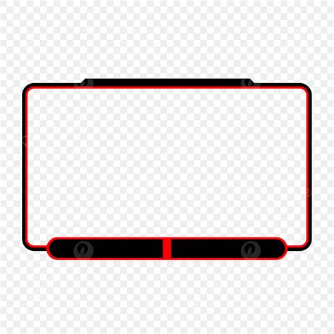 Facecam Border Clipart Transparent Background Overlay Facecam Red Red