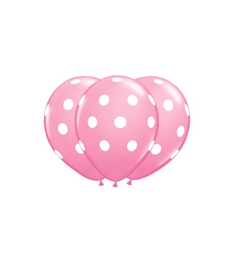 Light Pink Polka Dots Latex Balloons 12inch 20pk LookSharpStore