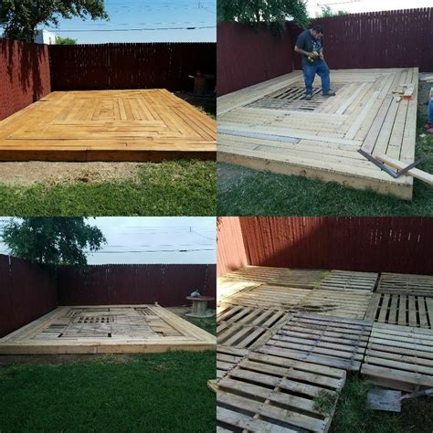 Deck Made From Pallets My Husband And I Built Pallet Patio Decks
