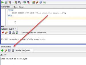 DBMS OUTPUT Not Working Doesnt Display Anything Jun Kim