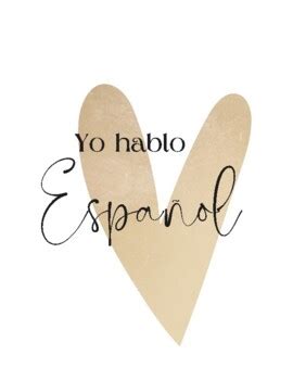 Yo hablo Español by Yoprint Designs Teachers Pay Teachers
