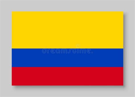 Ejemplo Nacional Del Vector De La Bandera De Columbia Ilustración del