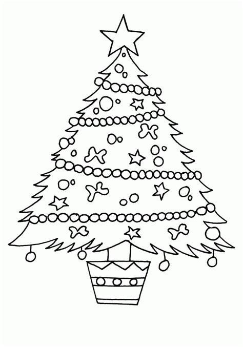 Free Printable Christmas Tree Coloring Pages Everfreecoloring