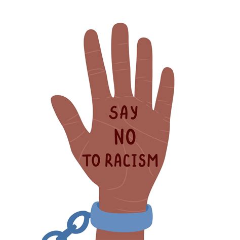 di no al racismo manos encadenadas ilustración para impresión fondos