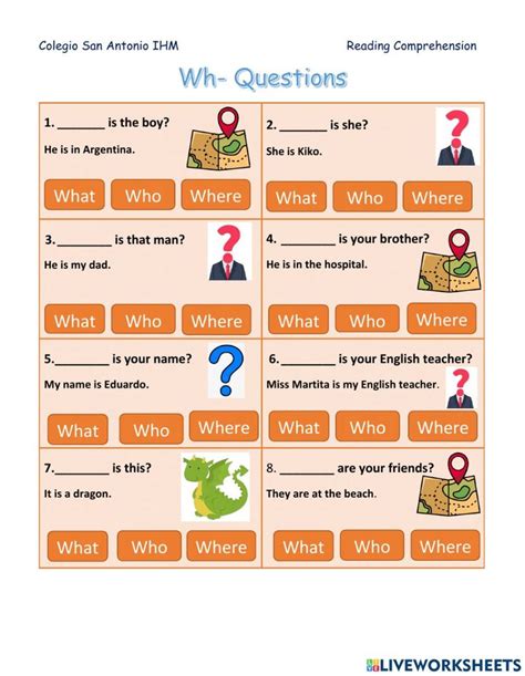 The Worksheet For Reading And Speaking With Question Marks On It Which