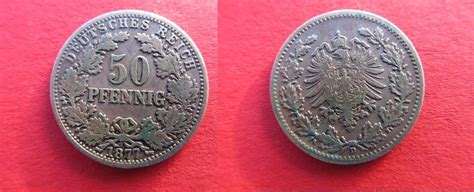 Deutsches Reich 50 Pfennig 1877 D Eichenlaub Jg 8 Kleiner Adler F