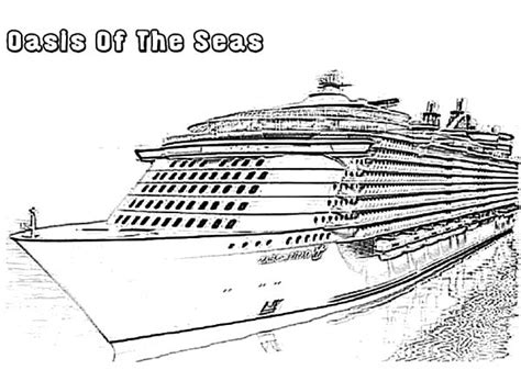 Disney Cruise Ship Coloring Pages Sketch Coloring Page