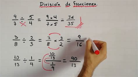División de fracciones Tres métodos para resolver divisiones de