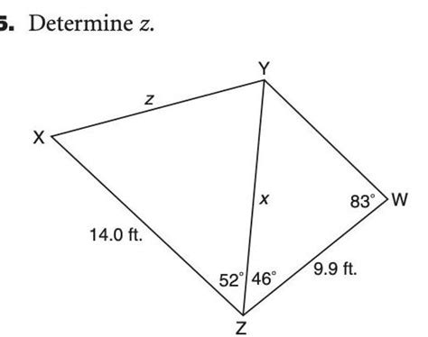 [answered] 5 determine z x 14 0 ft z y n x 52 46 83 w 9 9 ft kunduz