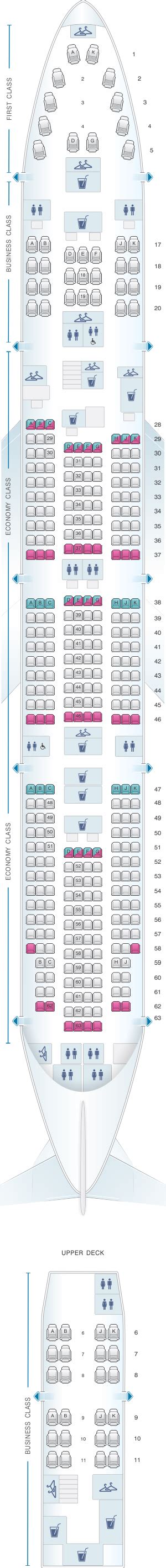 Seat Map China Airlines Boeing B747 400 380PAX SeatMaestro