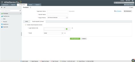 OpenID OAuth Single Sign On ADSelfService Plus