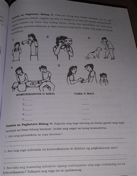 Gawain Sa Pagkatuto Bilang Sagutin Ang Mga Tanong Sa Ibaba Gamit Ang