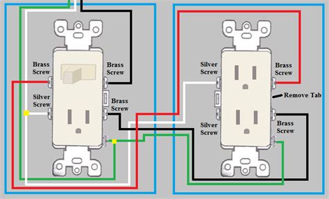 Wiring A Light Switch And Outlet Together Diagram