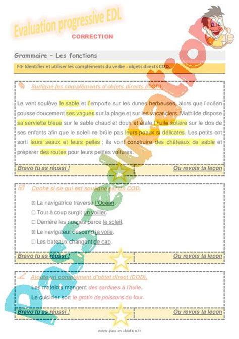 Identifier Et Utiliser Les Compl Ments Du Verbe Objets Directs Cod Au
