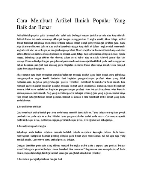 Detail Contoh Membuat Artikel Koleksi Nomer 8