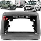 Moldura Painel 2 Din Central Multimidia Dvd Mp5 Cinza Fiat Doblo