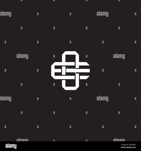Initial Letter Overlapping Interlock Logo Monogram Line Art Style