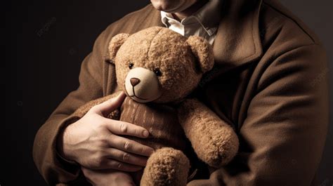 갈색 곰인형을 들고 있는 남자 테디베어를 안고 있는 신의 그림 곰 테디 배경 일러스트 및 사진 무료 다운로드 Pngtree