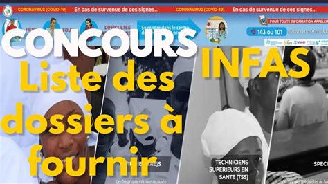 concours INFAS Liste des dossiers à fournir cote d ivoire YouTube
