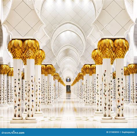 Sheikh Zayed Grand Mosque Abu Dhabi Is The Largest In The UAE Stock