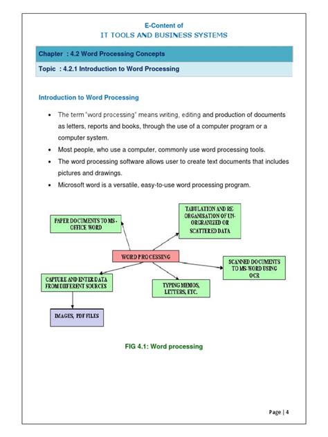 chapter 4 2 word processing concepts topic 4 2 1 introduction to word processing pdf