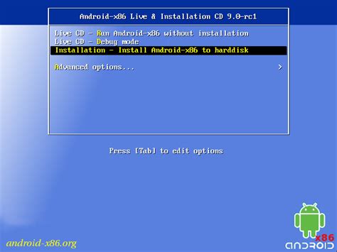 Installation Howto Android X86