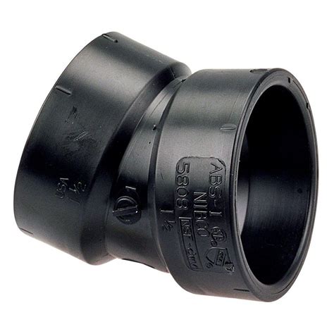 3 In ABS DWV 22 1 2 Degree Hub X Hub Elbow C5808HD3 The Home Depot